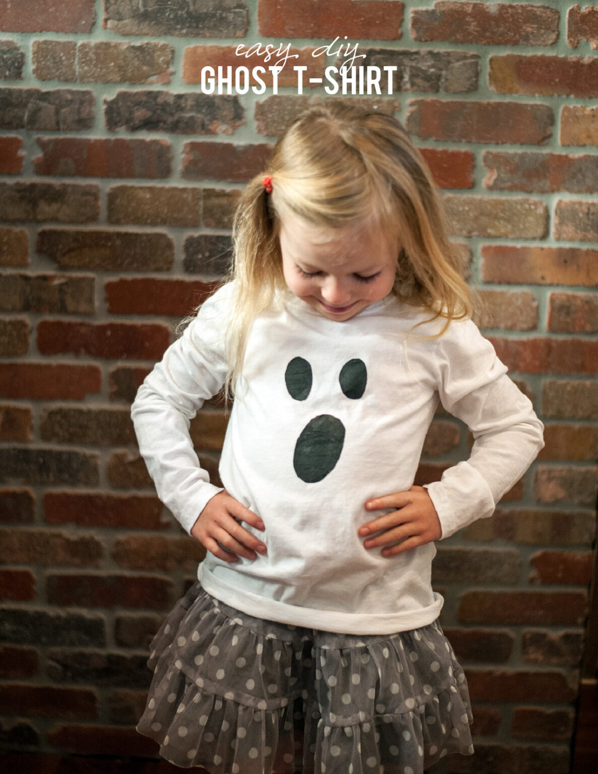 Last minute Halloween ghost t-shirt tutorial