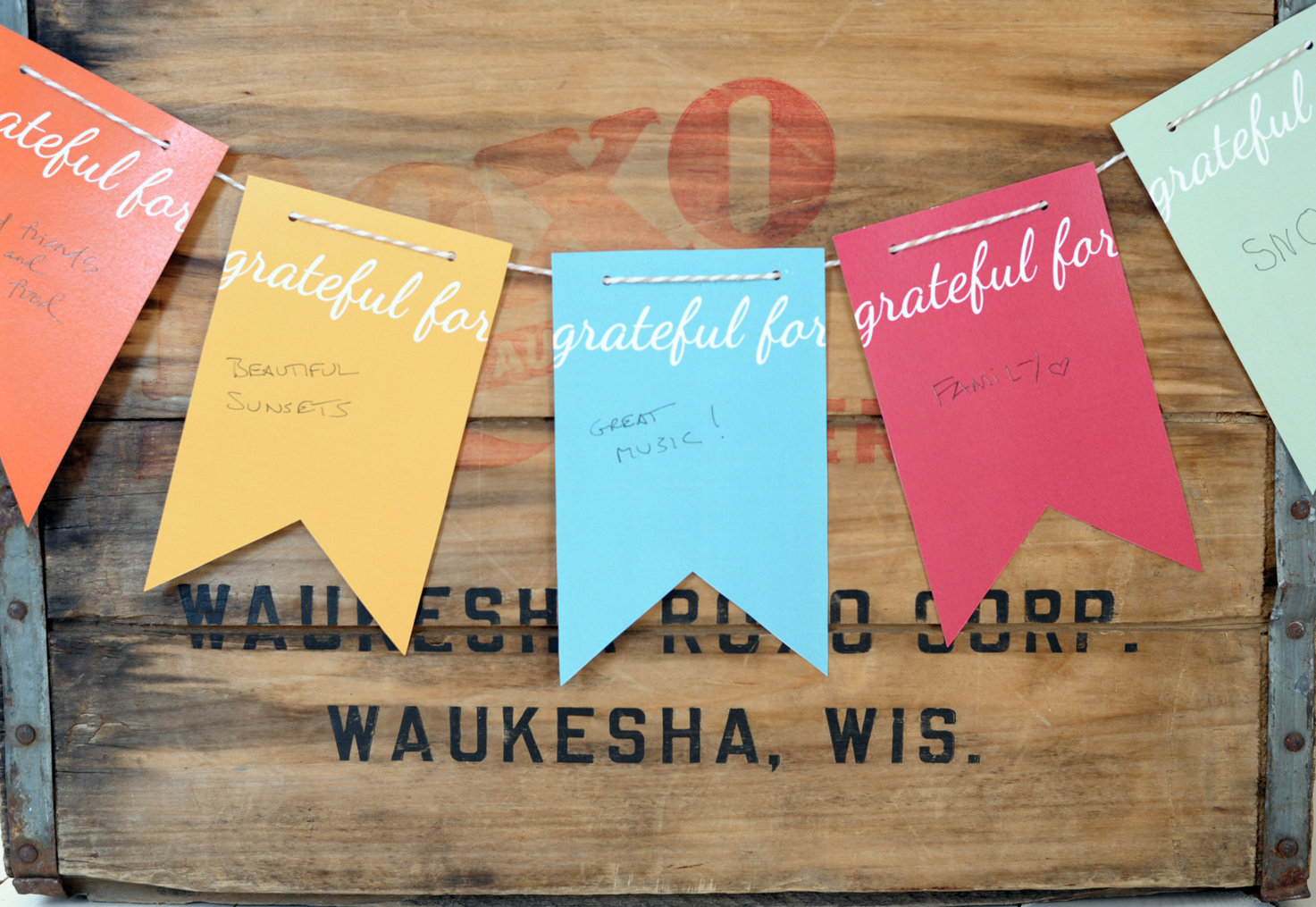 DIY Thanksgiving Pennant Flags