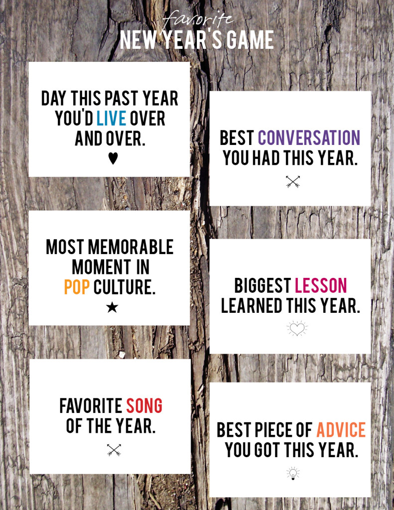 Printable New Year's Game
