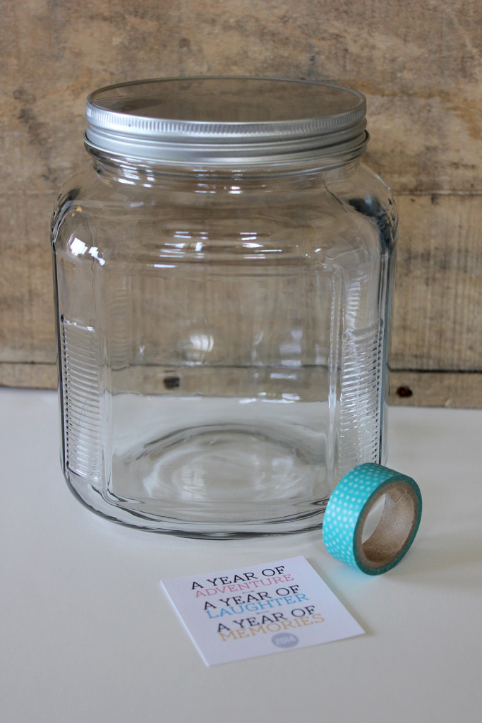 DIY Memory Jar - A year of adventure, laughter and memories