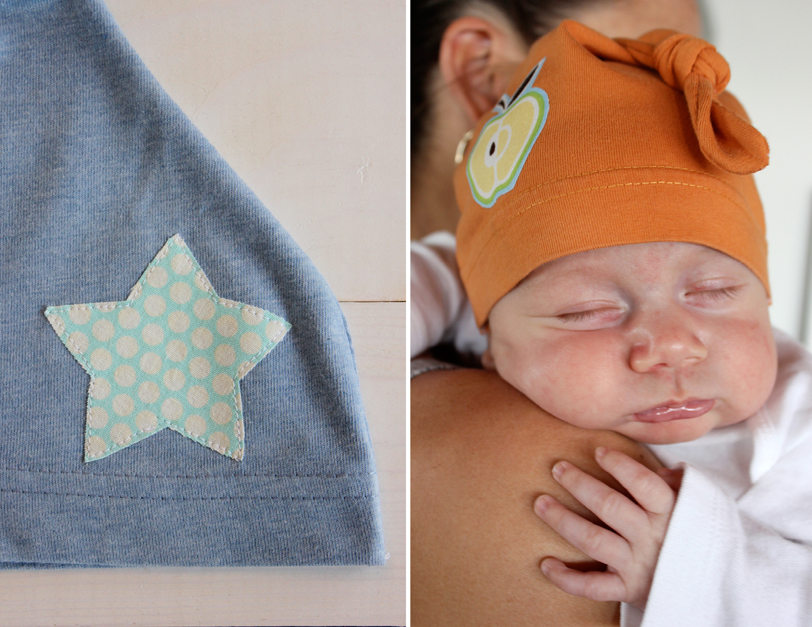 DIY Upcycled Knotted Baby Hats