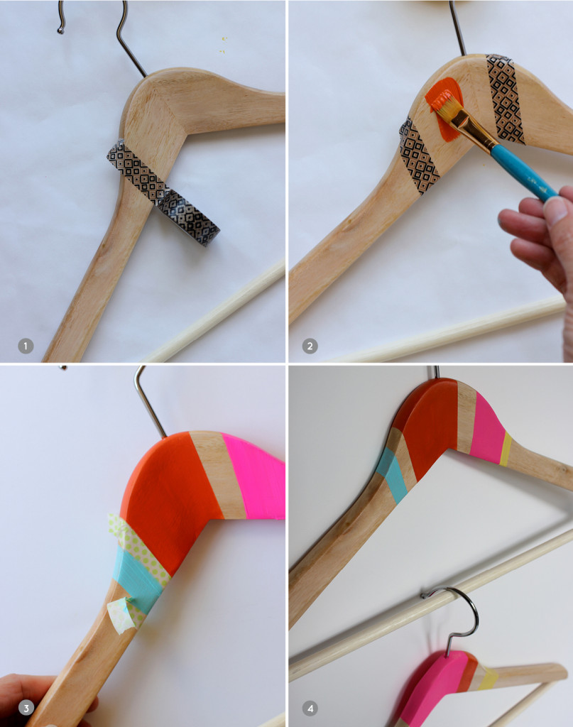 DIY Color Block Hangers