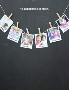 Polaroid Lunchbox Notes with free printable