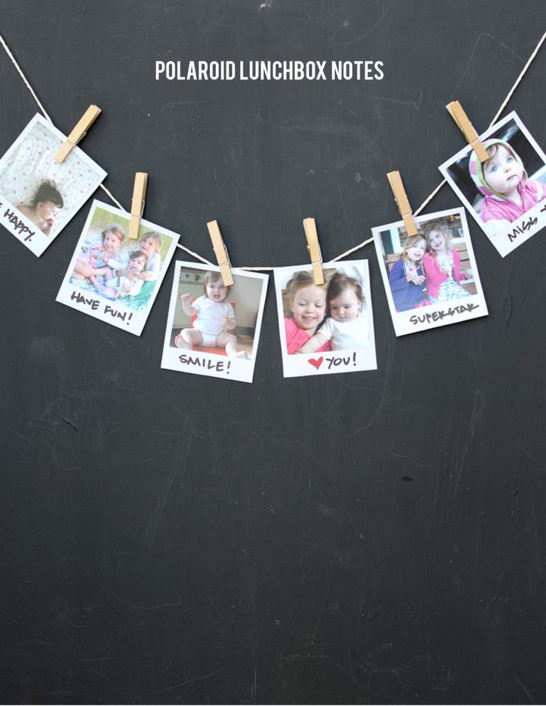 Polaroid Lunchbox Notes with free printable