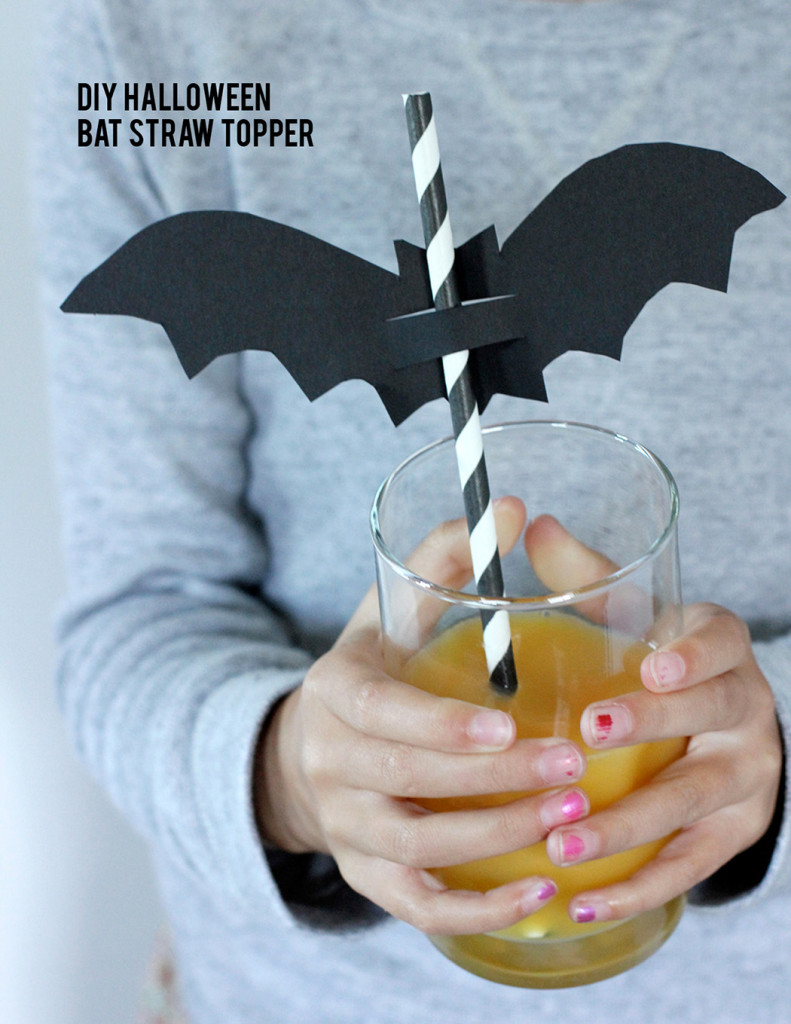 Halloween Bat Straw Topper