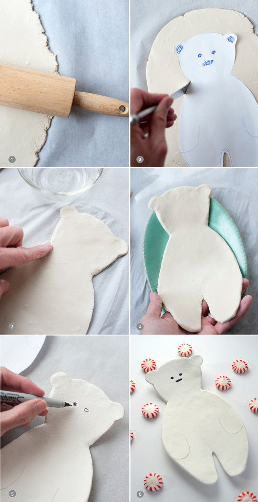 DIY Clay Bear Plate