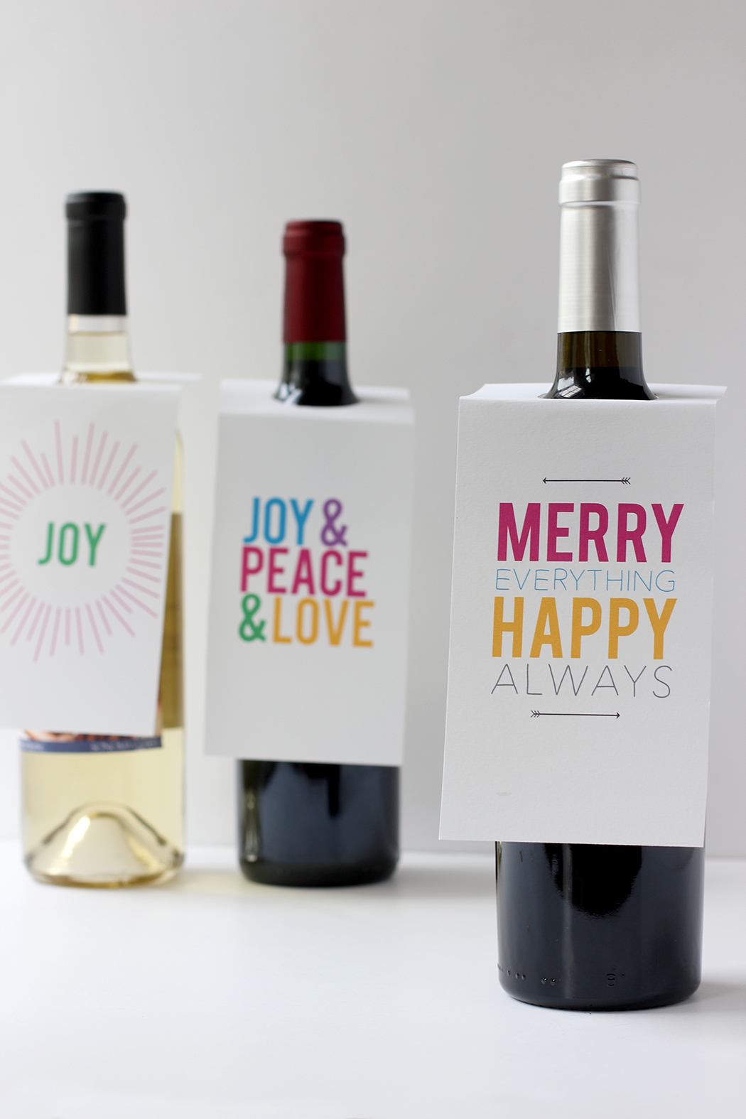 Holiday Wine Bottle Gift Tags Free Printable