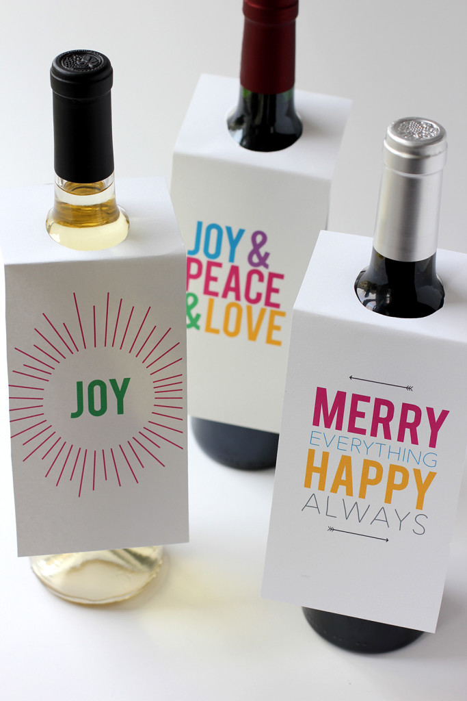 Holiday Wine Bottle Gift Tags Free Printable