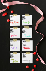 I love you more than – Valentine's printables