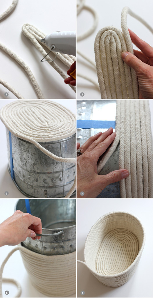 DIY No-Sew Rope Coil Basket