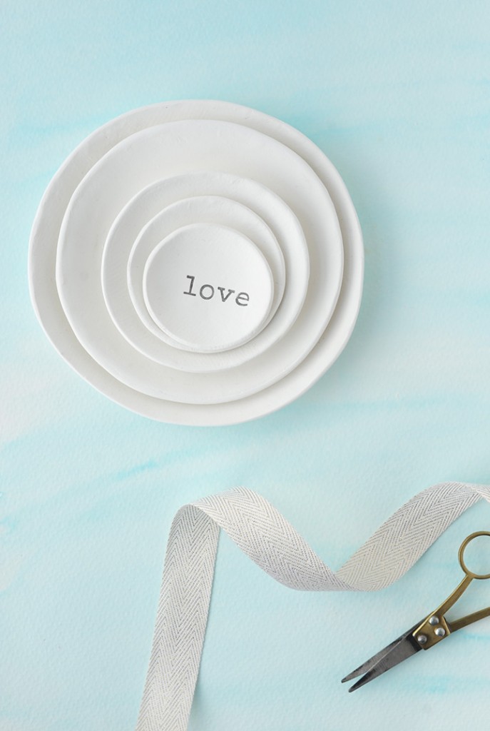 DIY Stamped Air Dry Clay Bowls - Alice and Lois