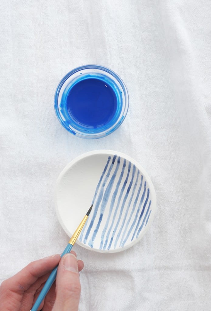 DIY Hand-Painted Indigo Clay Bowls - Alice and Lois