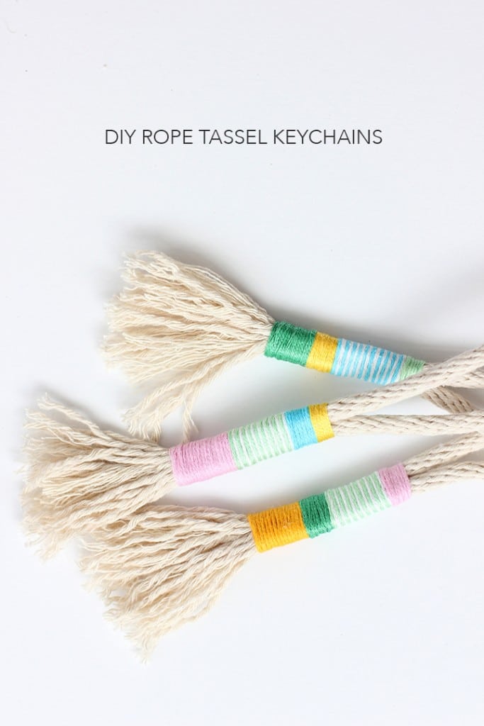 DIY Rope Tassel Keychains - Alice and Lois