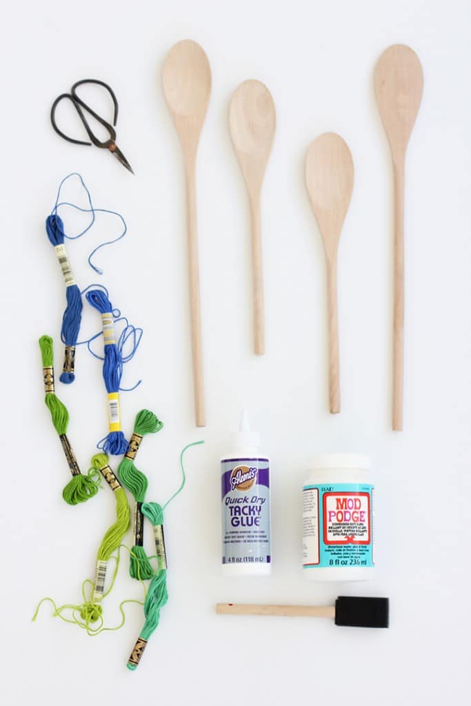 DIY Wrapped Wooden Spoons - Alice and Lois