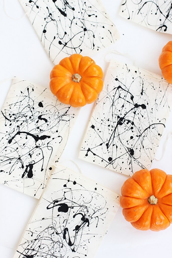 DIY Splatter Paint Halloween Bag - Alice & Lois