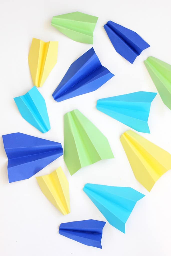 DIY Kids Room Paper Airplane Decor