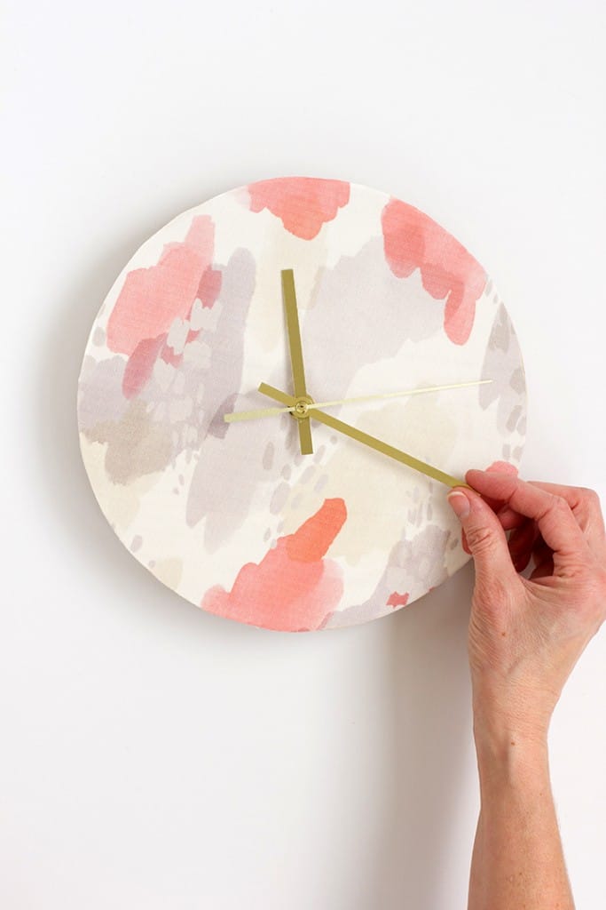 DIY Fabric Covered Clock - Alice and Lois