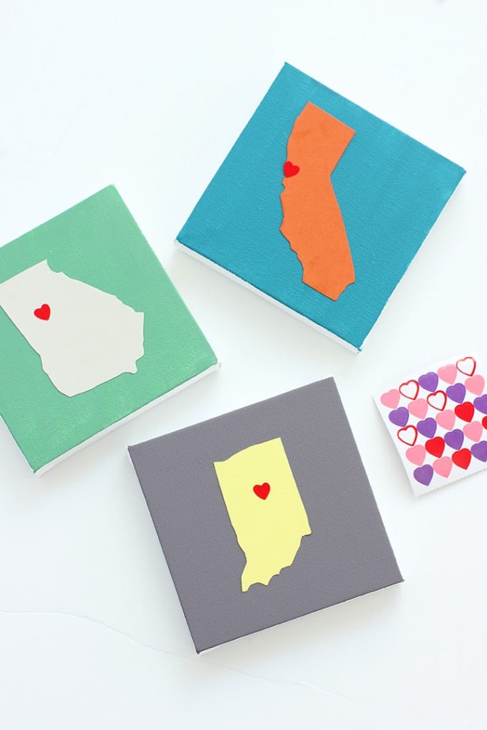 DIY State Art - Alice and Lois