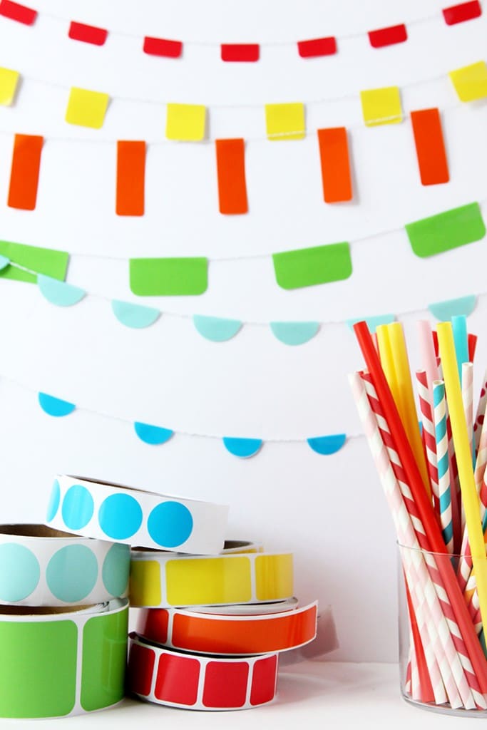 DIY Sticker Roll Garland - Alice and Lois