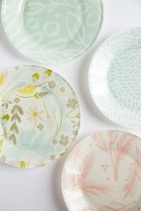 DIY Fabric Lined Glass Plates - Alice and Lois