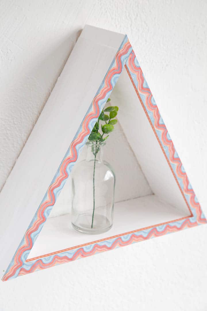 5 Ways to Craft with a Wood Triangle Shelf - Alice and Lois
