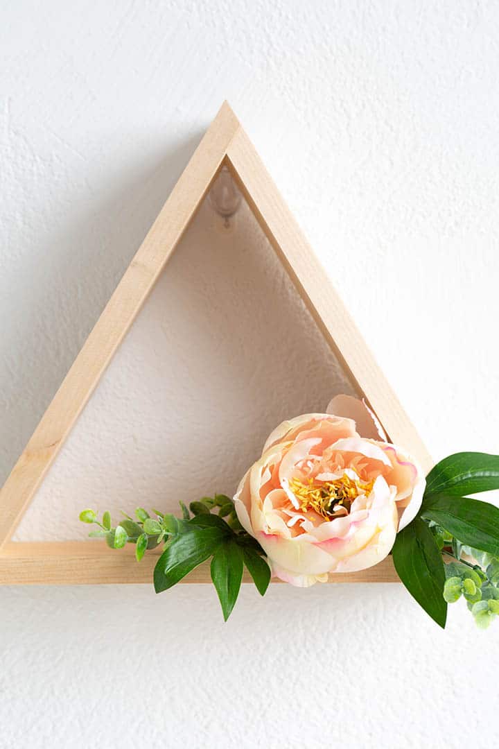 5 Ways to Craft with a Wood Triangle Shelf - Alice and Lois