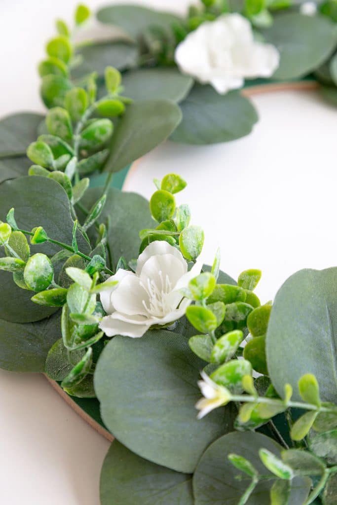 DIY Faux Greenery Spring Wreath - Alice and Lois