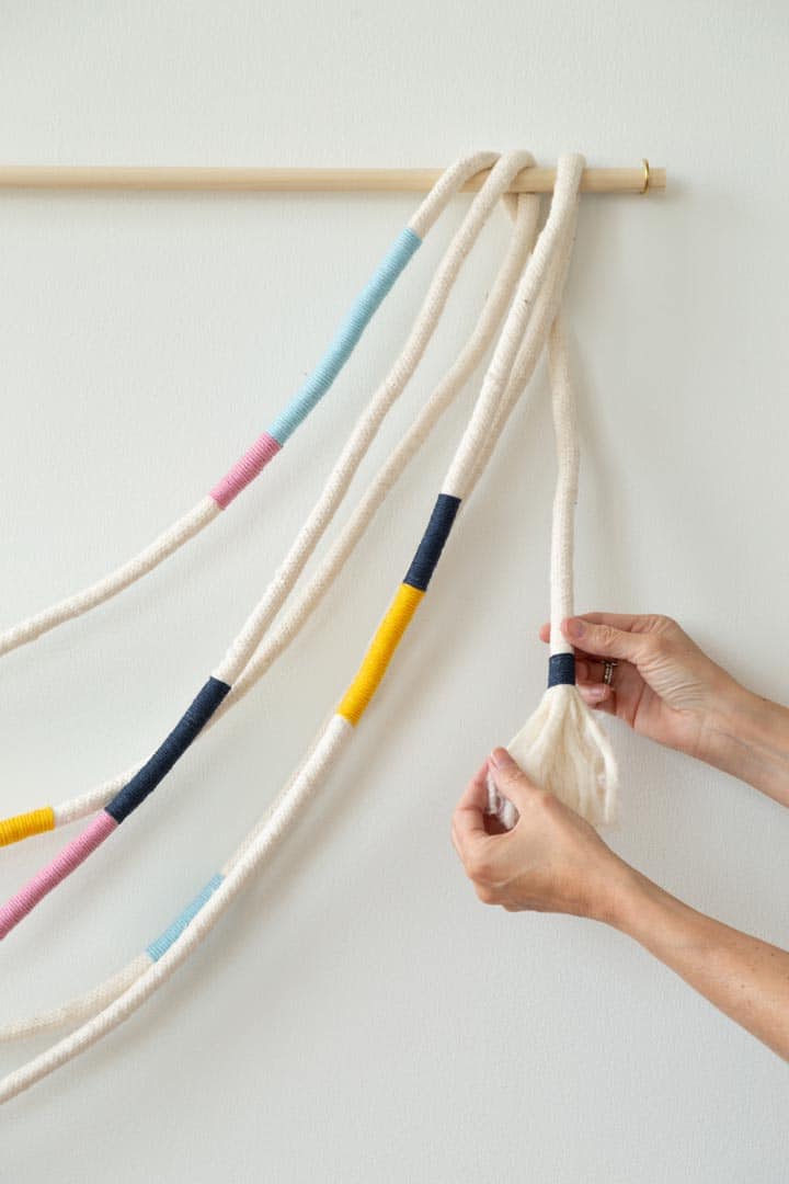 DIY Wrapped Rope Wall Hanging - Alice and Lois
