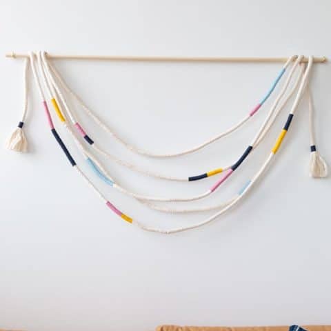 DIY Wrapped Rope Wall Hanging - Alice and Lois