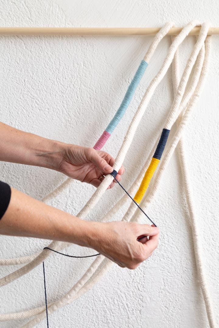 DIY Wrapped Rope Wall Hanging - Alice and Lois