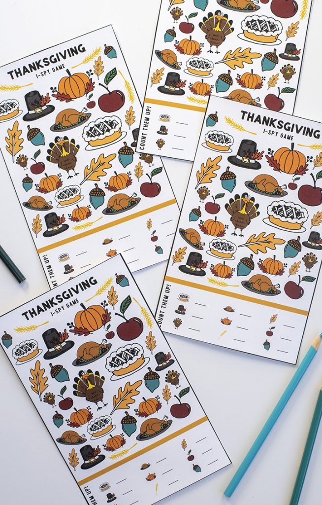 Free Printable Thanksgiving I-Spy Game - Alice and Lois
