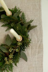 DIY Christmas Table Wreath - Alice and Lois