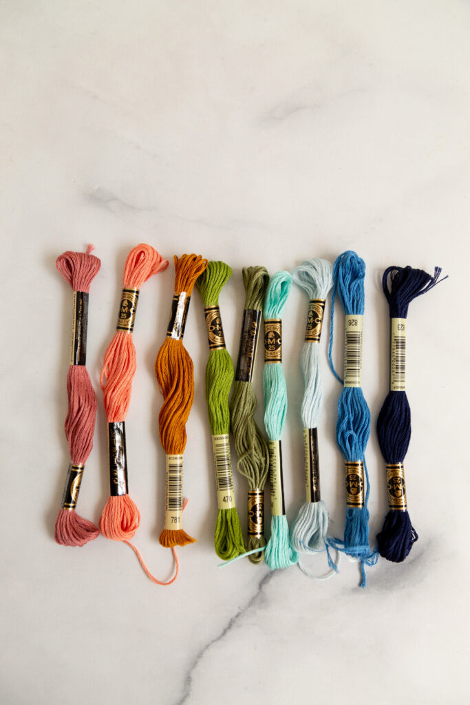 DIY Chain Stitch Linen Coasters - Alice and Lois